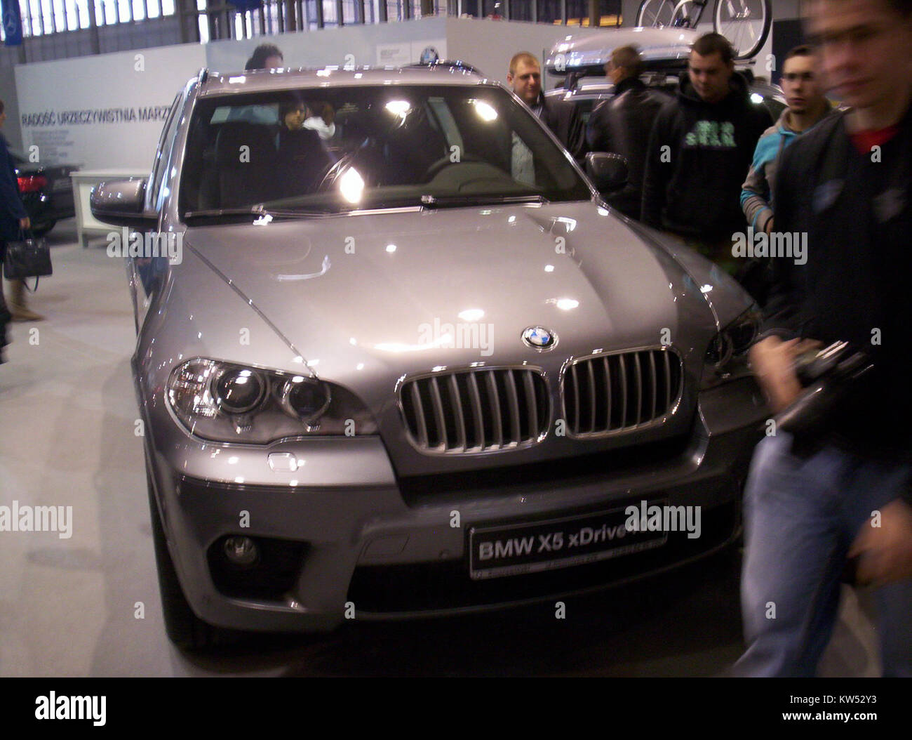The BMW X5 (E70), a luxury SUV, is shown in this front view taken in ...