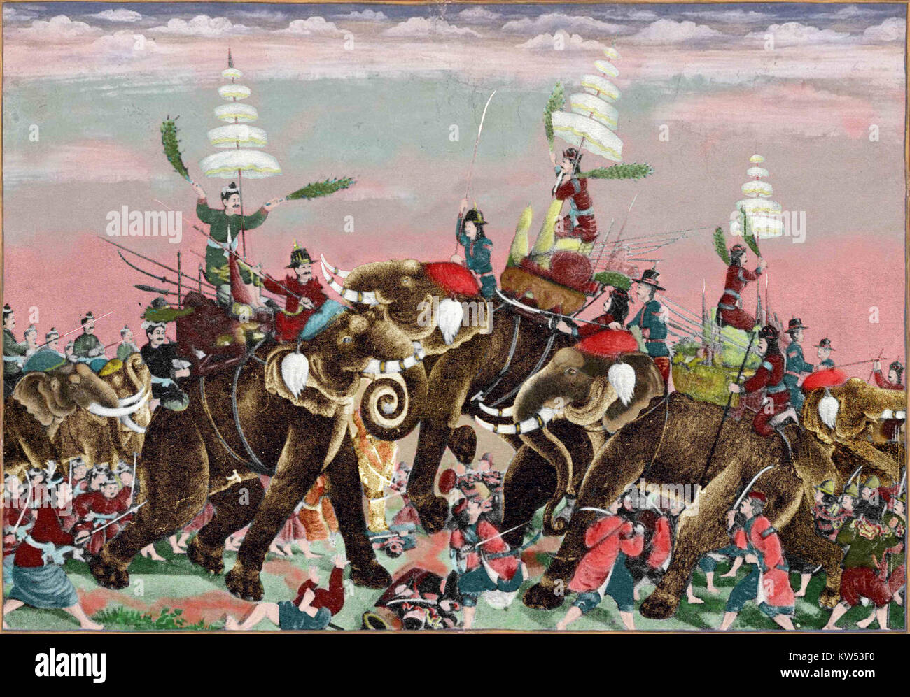 The title refers to a historical battle between the Burmese and Siamese ...