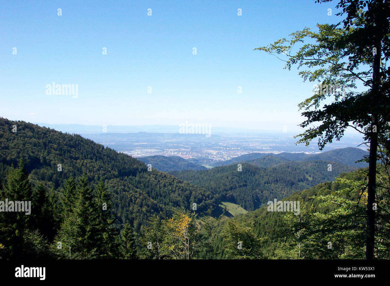 A view of Freiburg, a city located in southwestern Germany, known for ...