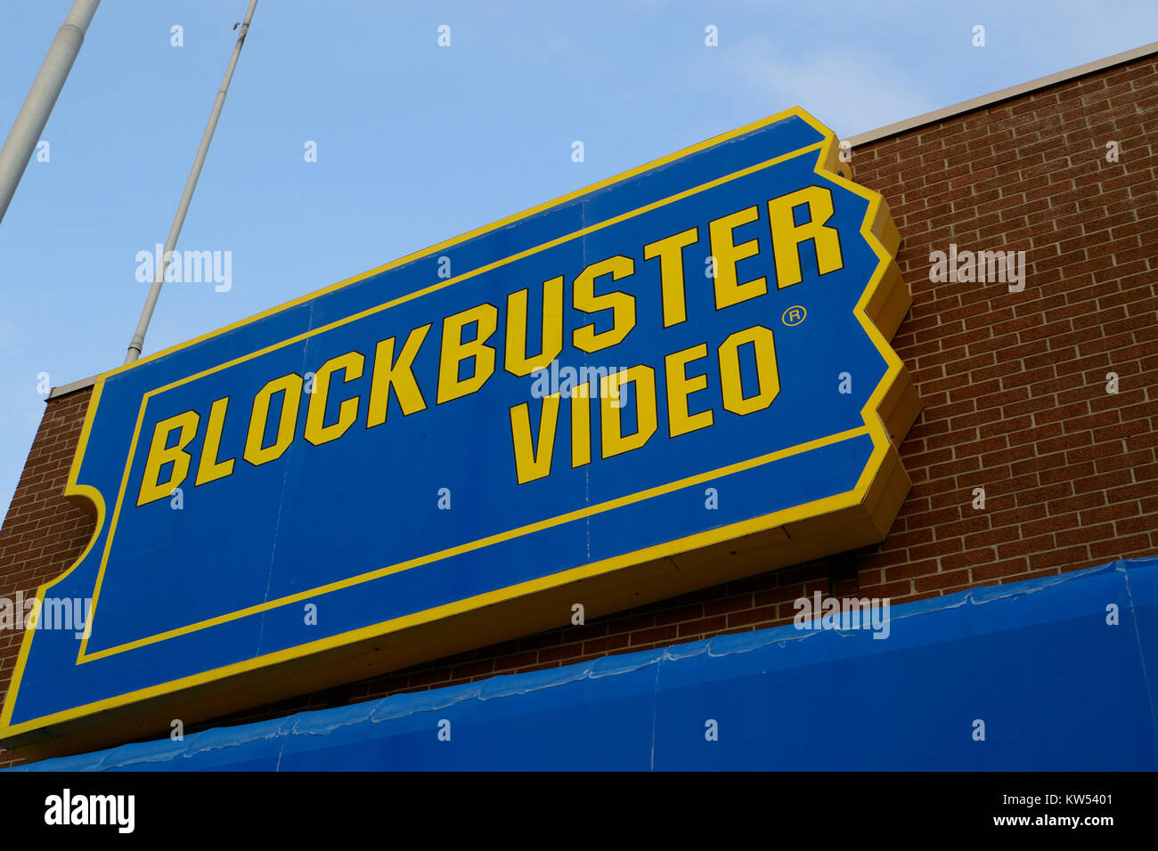 This photograph shows the Blockbuster store located at the intersection ...
