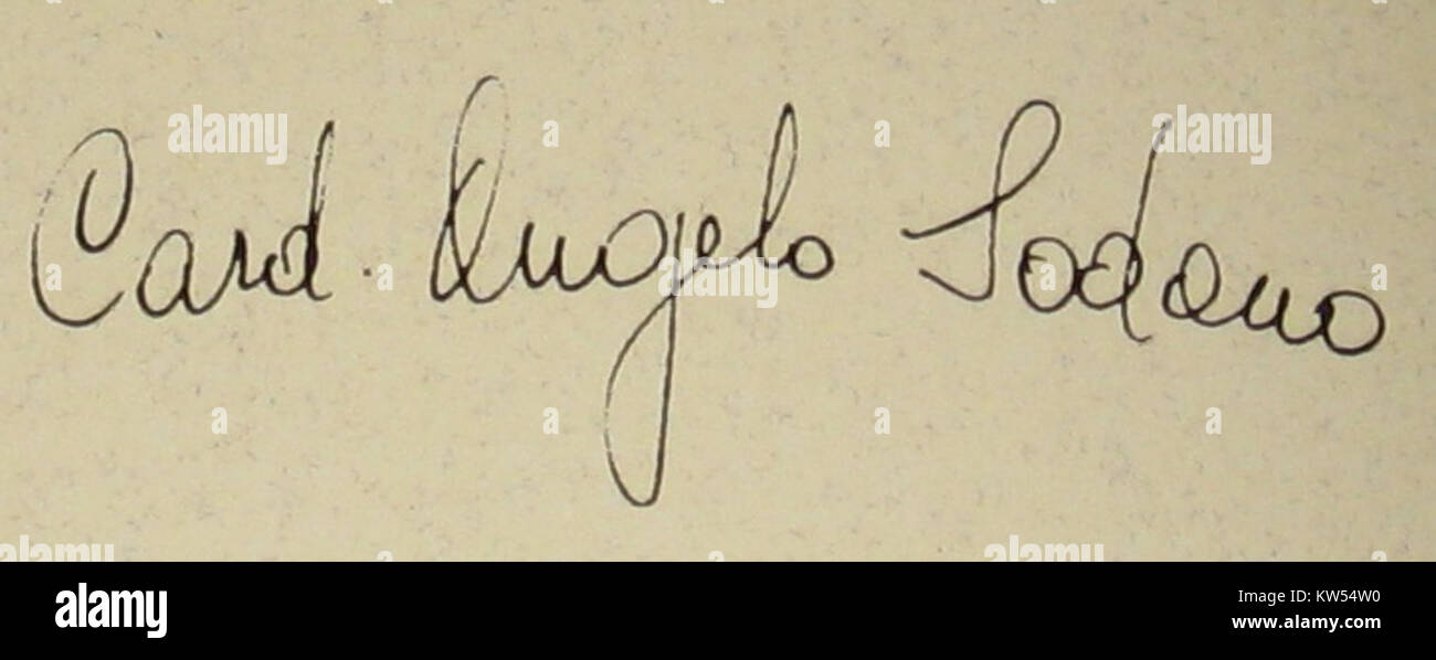 Signature of Angelo Sodano Stock Photo - Alamy