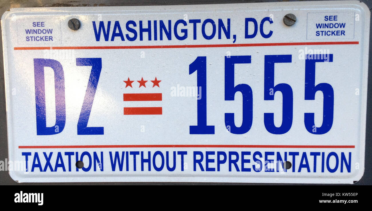 Washington d c license plate hi-res stock photography and images - Alamy