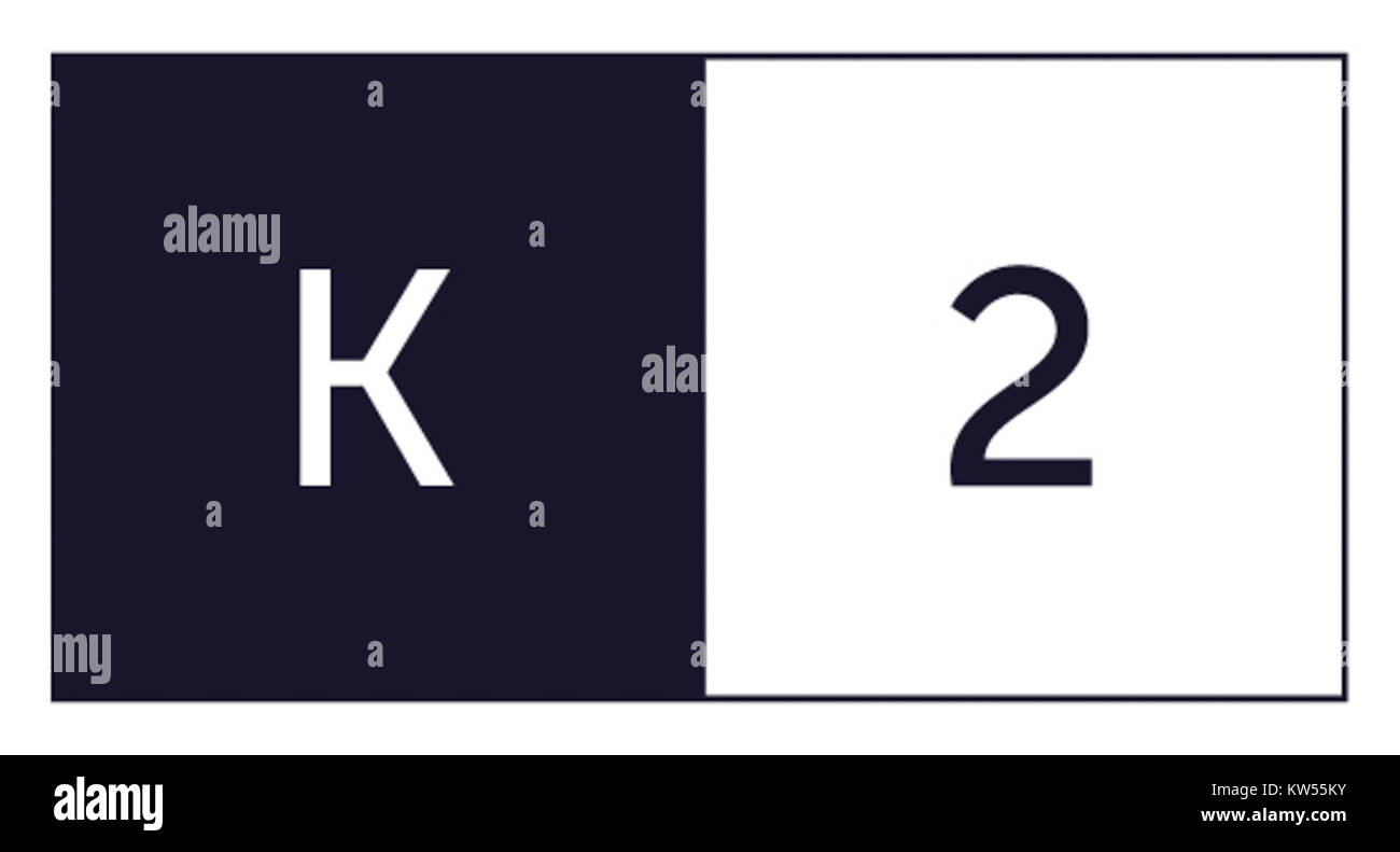 The K2 Logo, a modern graphic design symbolizing the K2 brand, using a ...