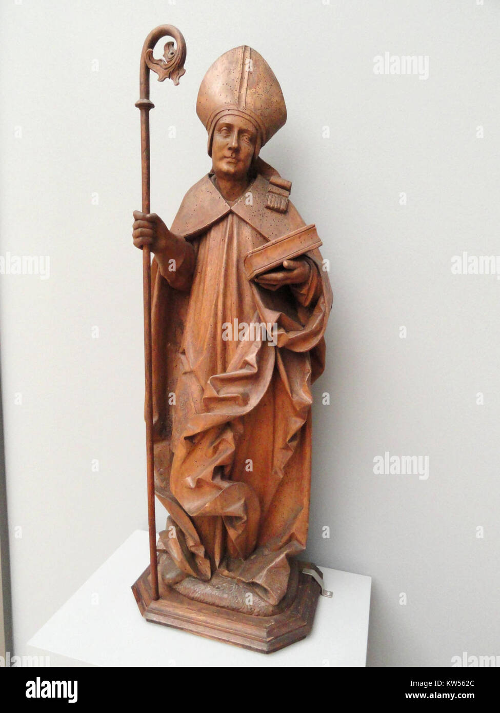 The 'Bishop Saint' sculpture, attributed to an unknown German sculptor ...