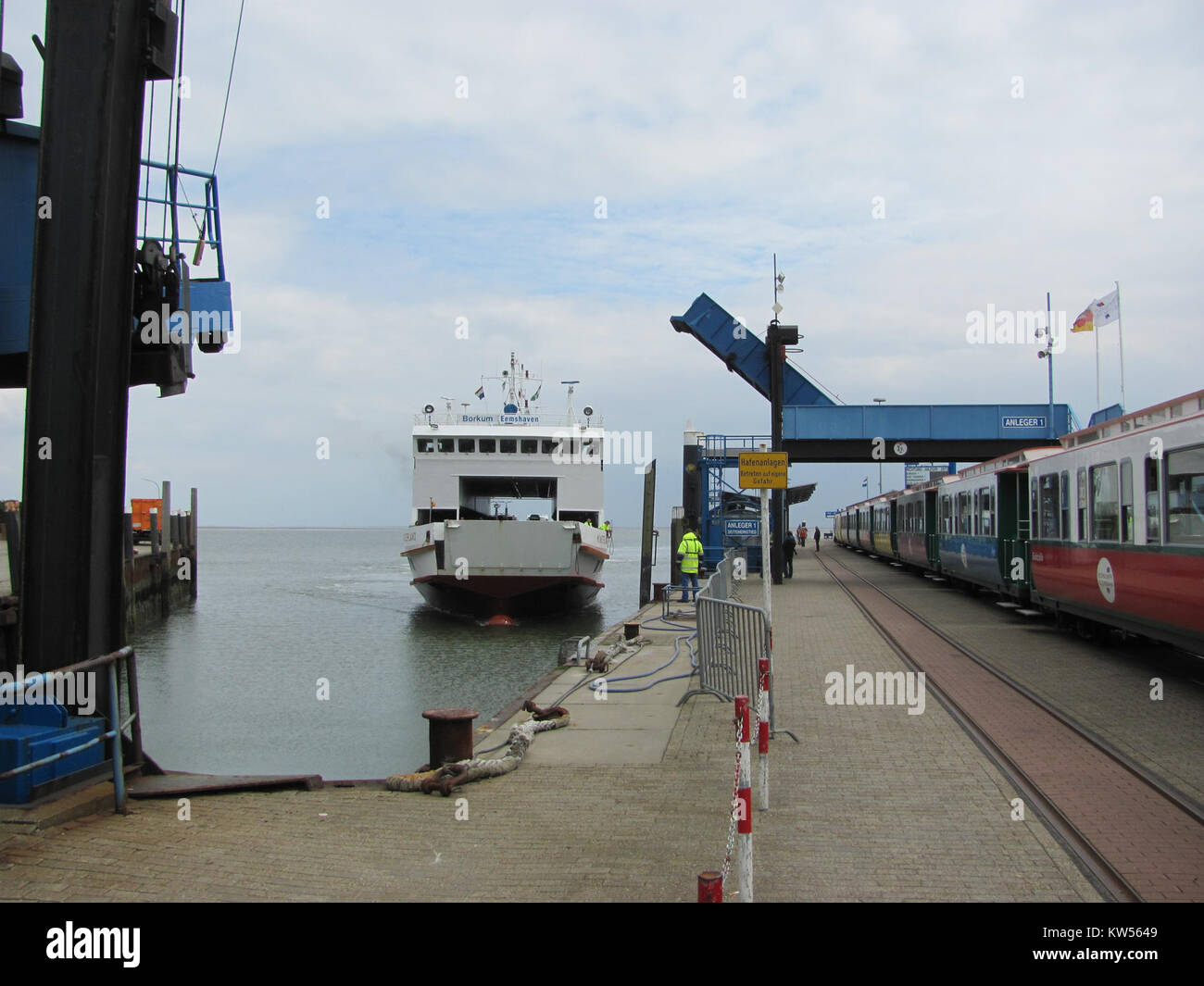 Borkum Hafen is a port in the German island of Borkum, located in the ...