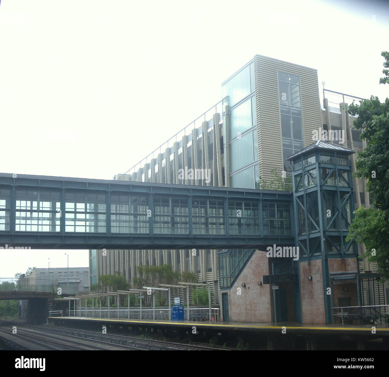 This image depicts the parking overpass structure at BG MN station. It ...