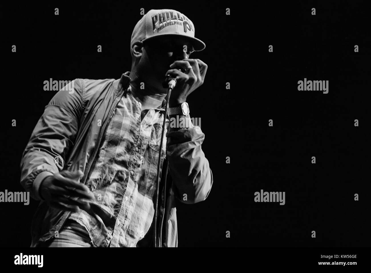 Rap music concert Black and White Stock Photos & Images - Alamy