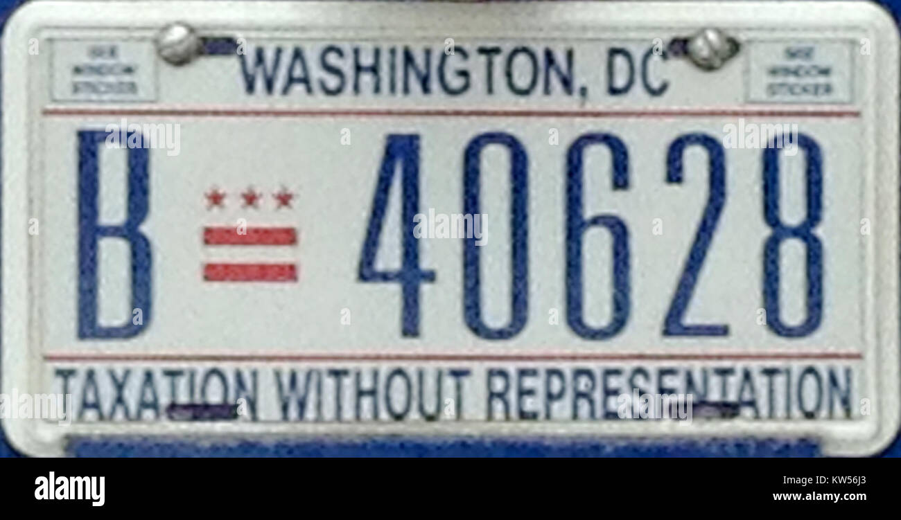 Washington d c license plate hi-res stock photography and images - Alamy