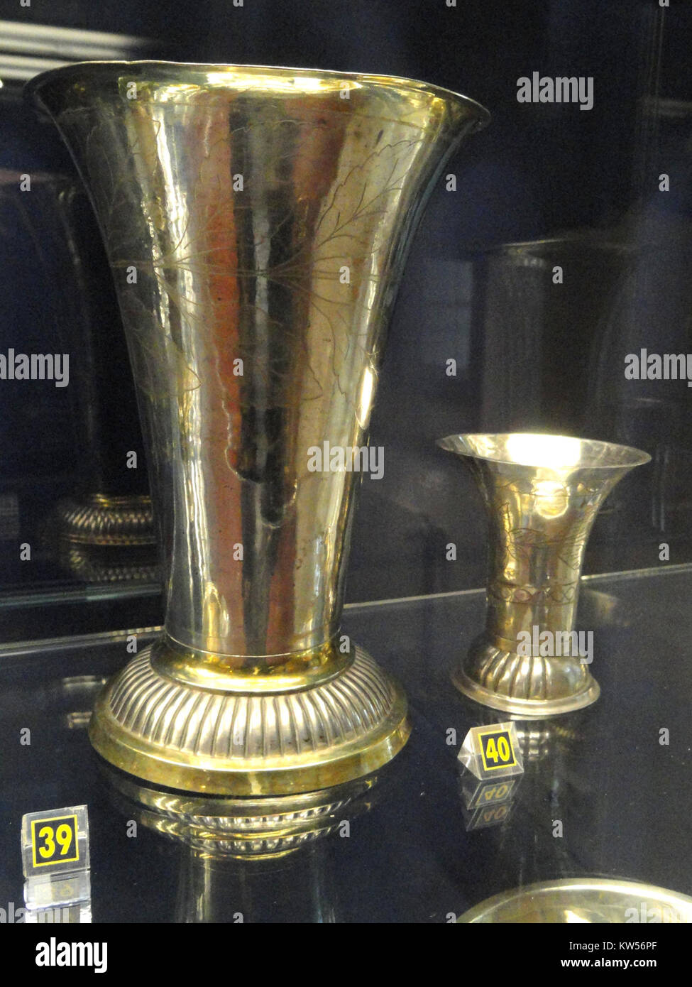 A set of Biedermeier cups crafted by Abraham Wilhelm Ihander and ...