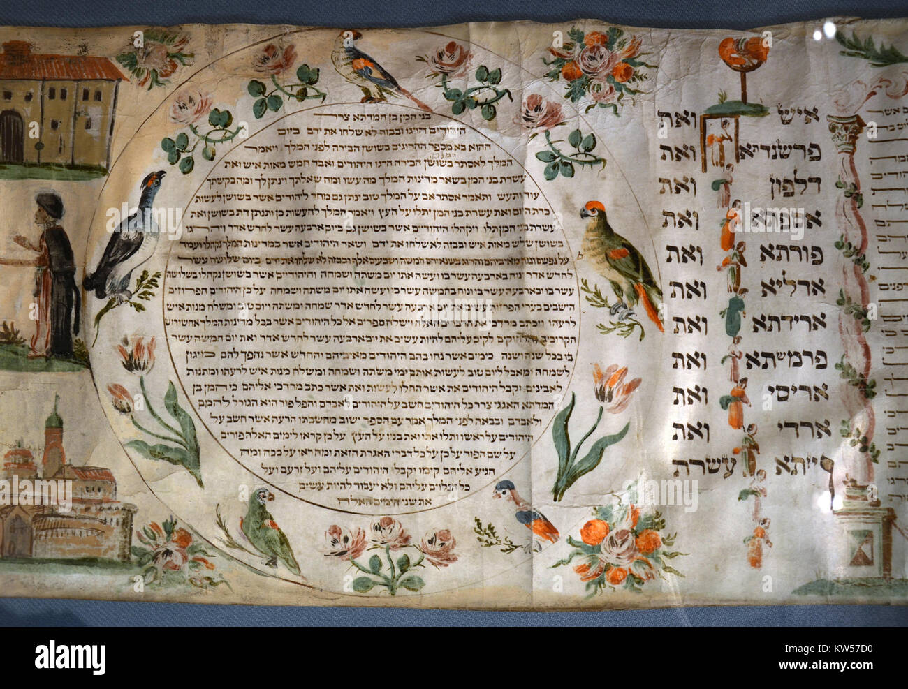 The Book of Esther, displayed at the Jewish Historical Museum in ...