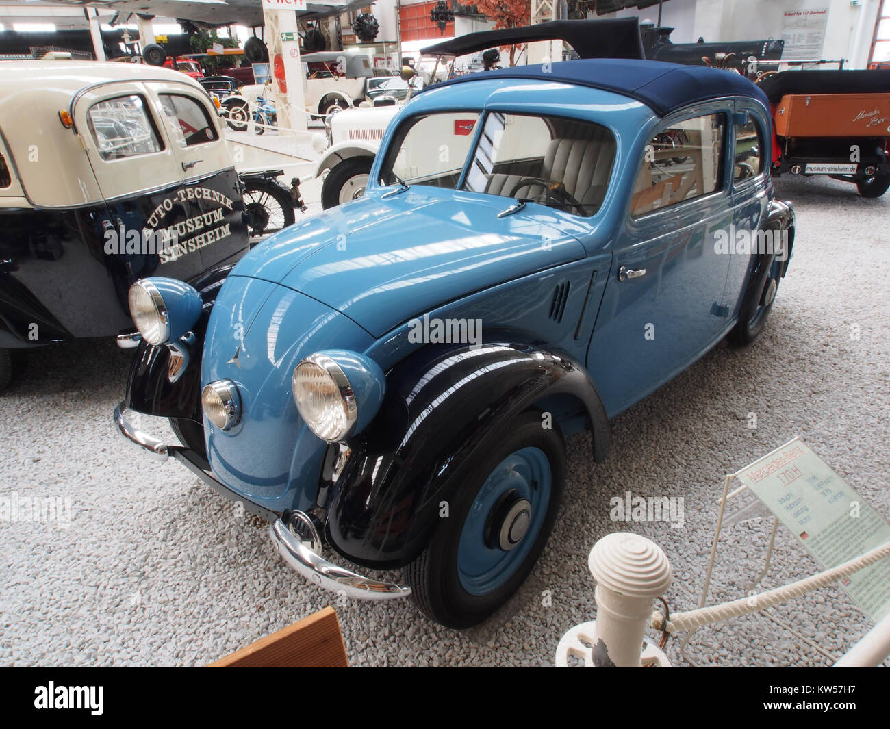 The Blue 1938 Mercedes Benz 170H is a classic automobile, known for its ...