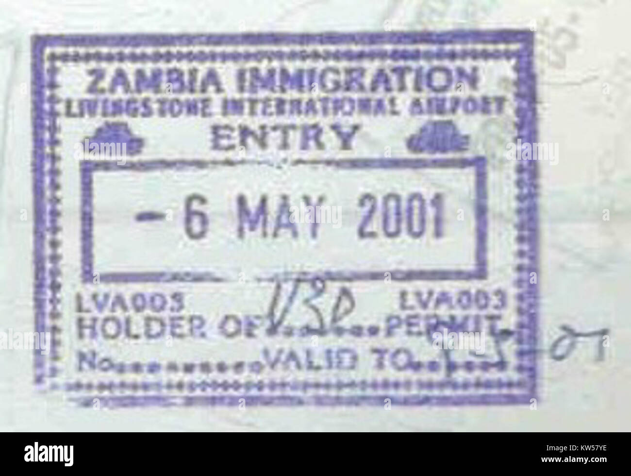 The Zambia entry stamp is a mark placed on passports upon arrival in ...