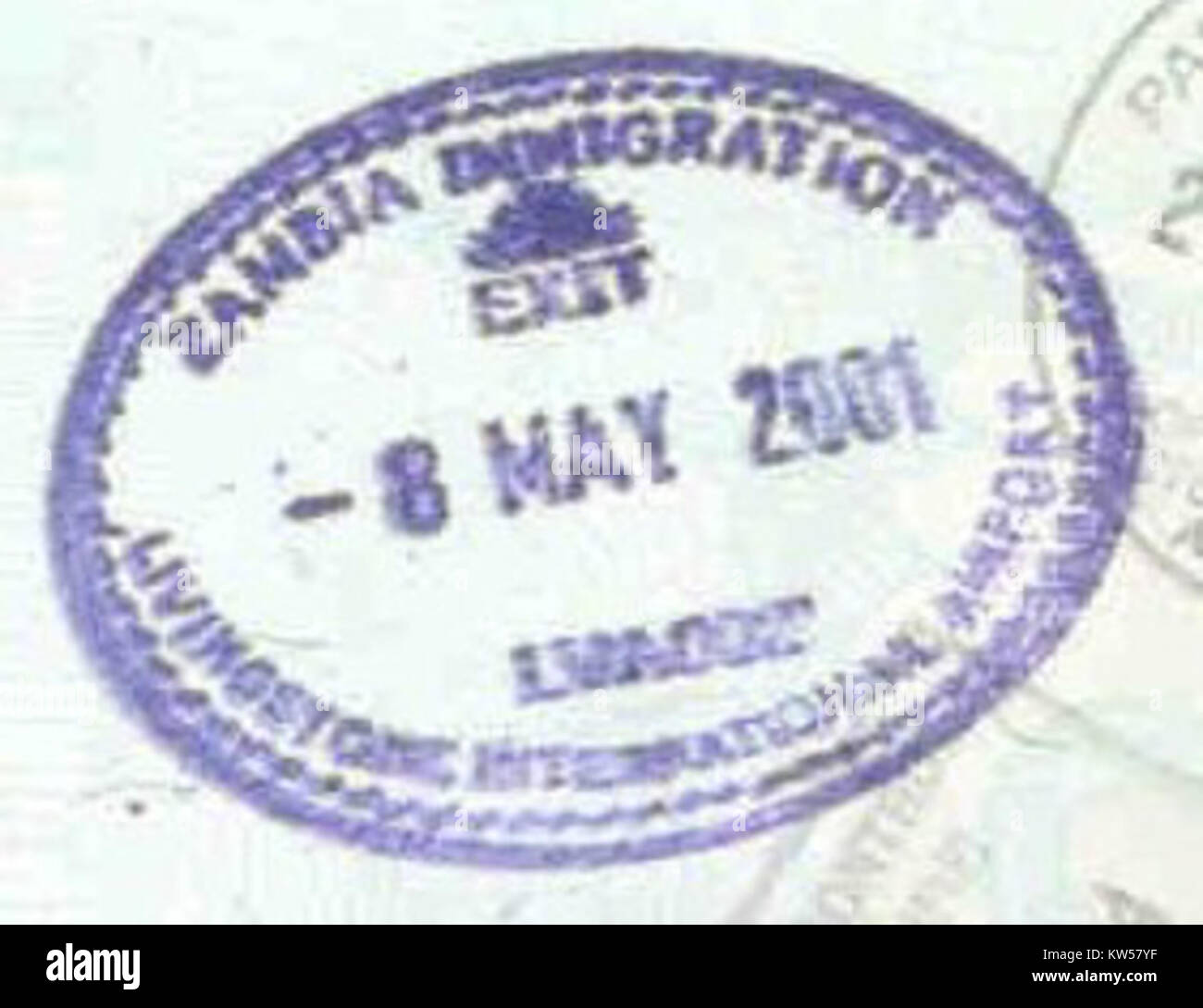 The Zambia exit stamp is an official stamp used for documenting the ...