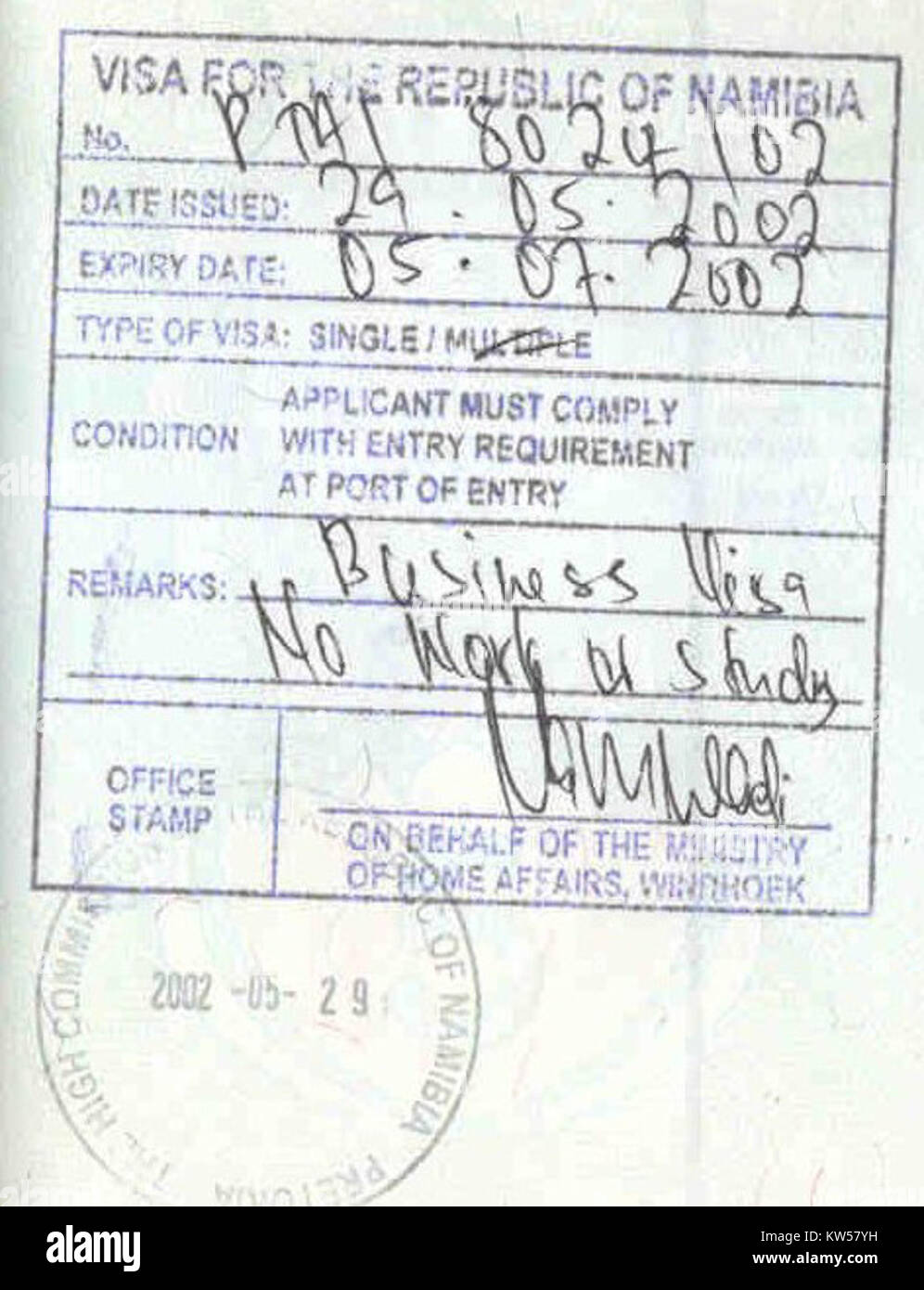 A Namibian visa is an official travel document allowing entry into ...