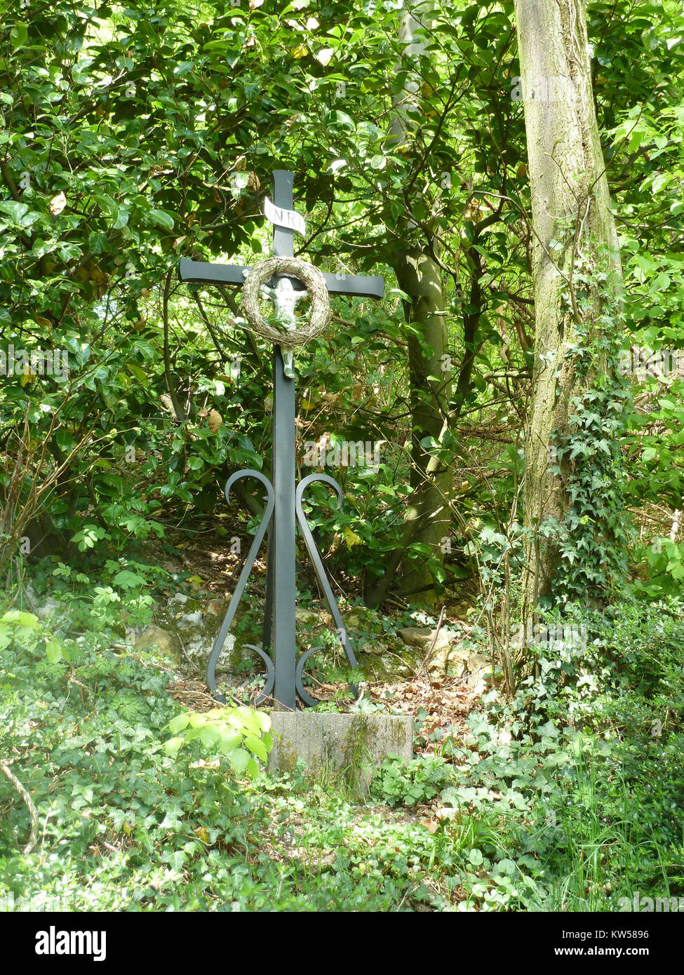 This image refers to a Wegkruis, or wayside cross, located near the ...