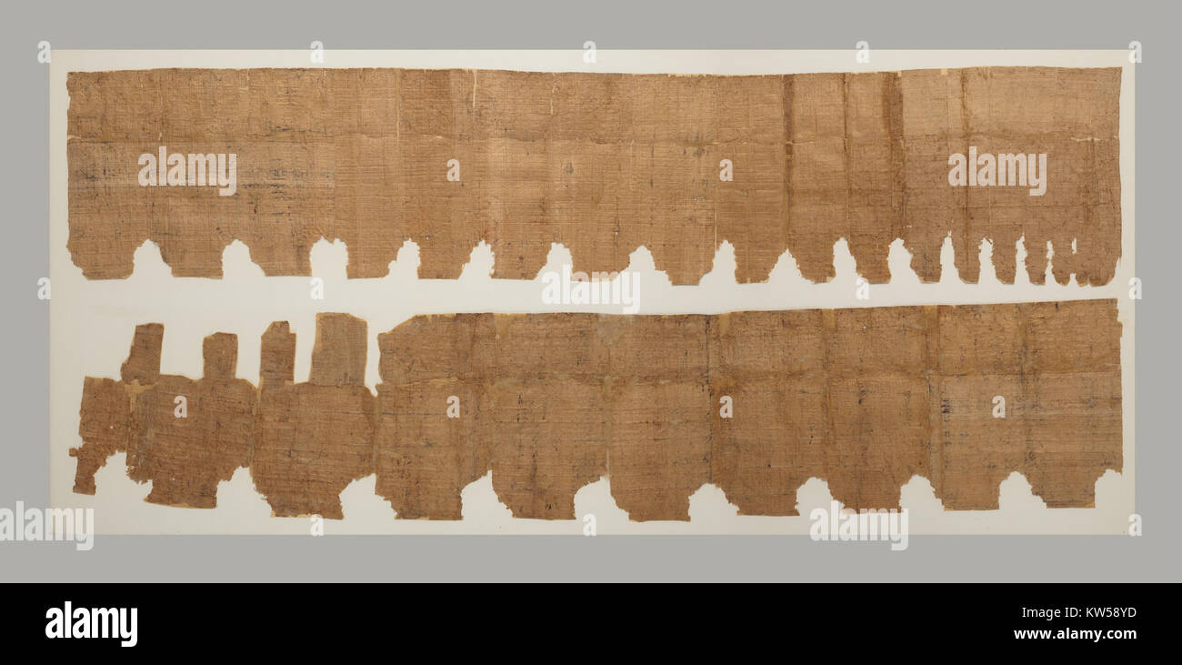 A blank sheet of papyrus, housed in the Metropolitan Museum of Art ...