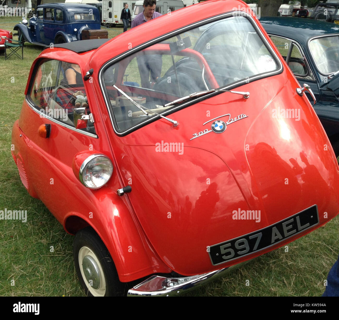 The BMW Isetta 300, produced in the 1950s, is a compact, three-wheeled ...