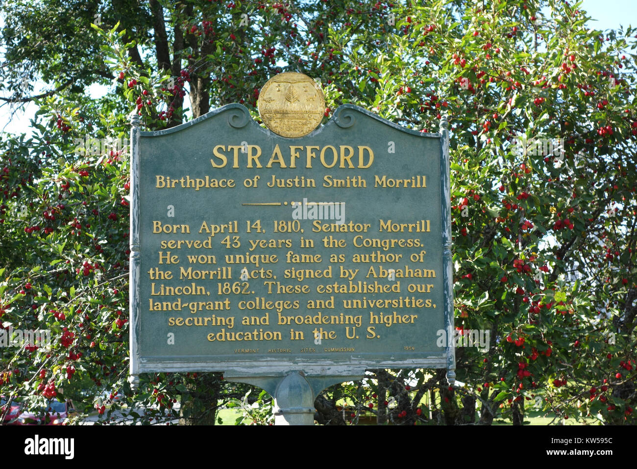 This image shows the birthplace of Justin Smith Morrill, located in ...