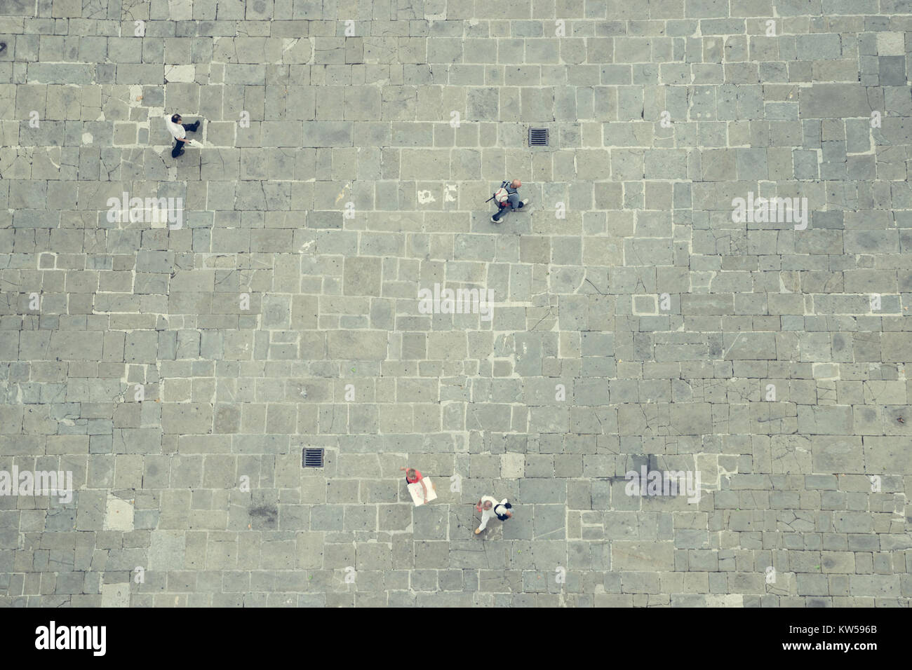 A bird's-eye view of a landscape, captured in a high-altitude ...