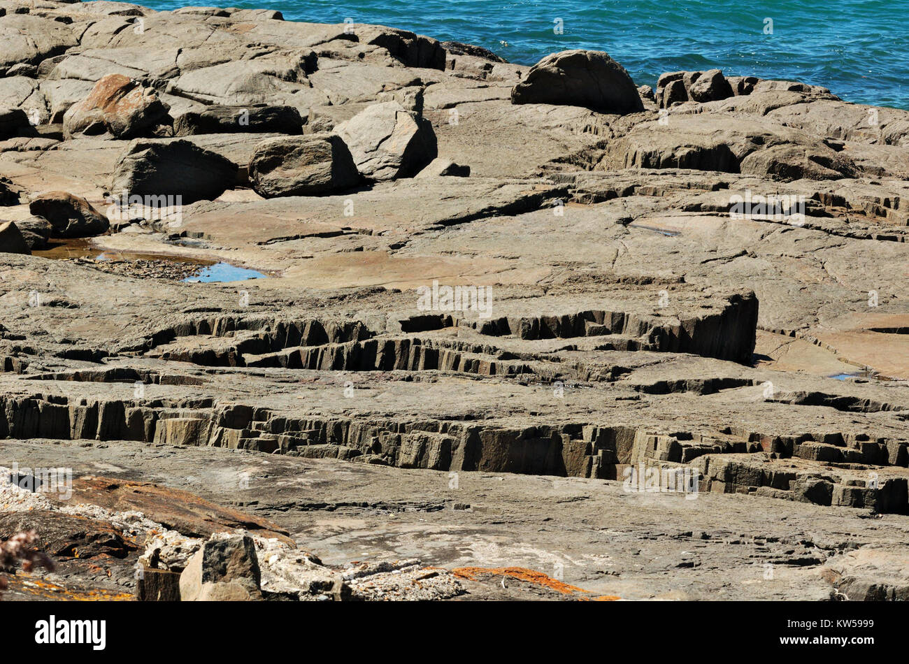 This photograph, taken on March 10, 2007, shows Bluff rocks in ...