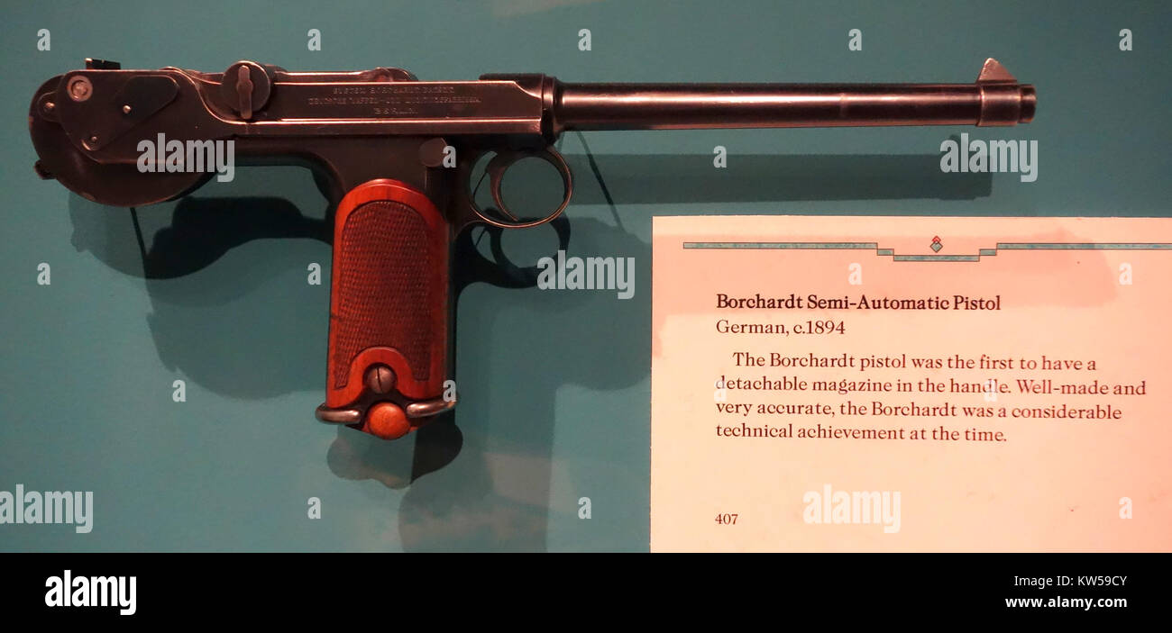 Borchardt Semi Automatic Pistol, Germany, c. 1894 Glenbow Museum ...