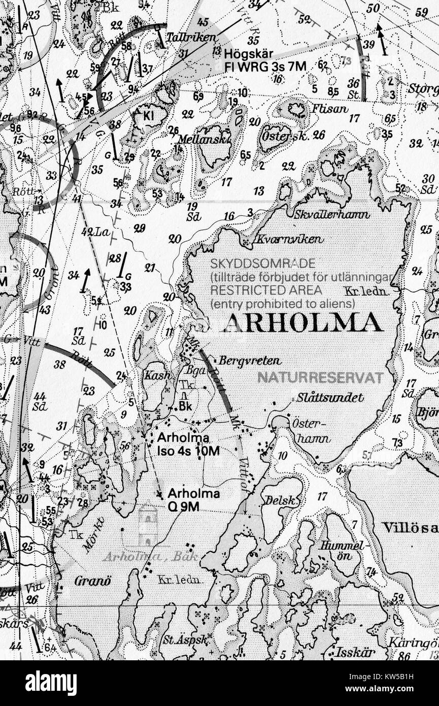 Stockholm archipelago map hi-res stock photography and images - Alamy