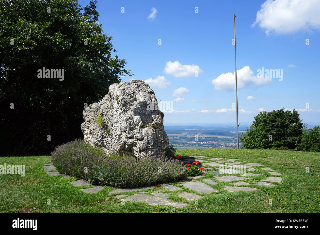 LAUFEN, GERMANY - CIRCA AUGUST 2015 World WAr Two monument on the hill ...