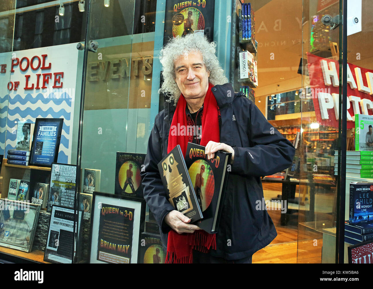 Brian May signs copies of his new book 'Queen in 3D' at Liverpool ...