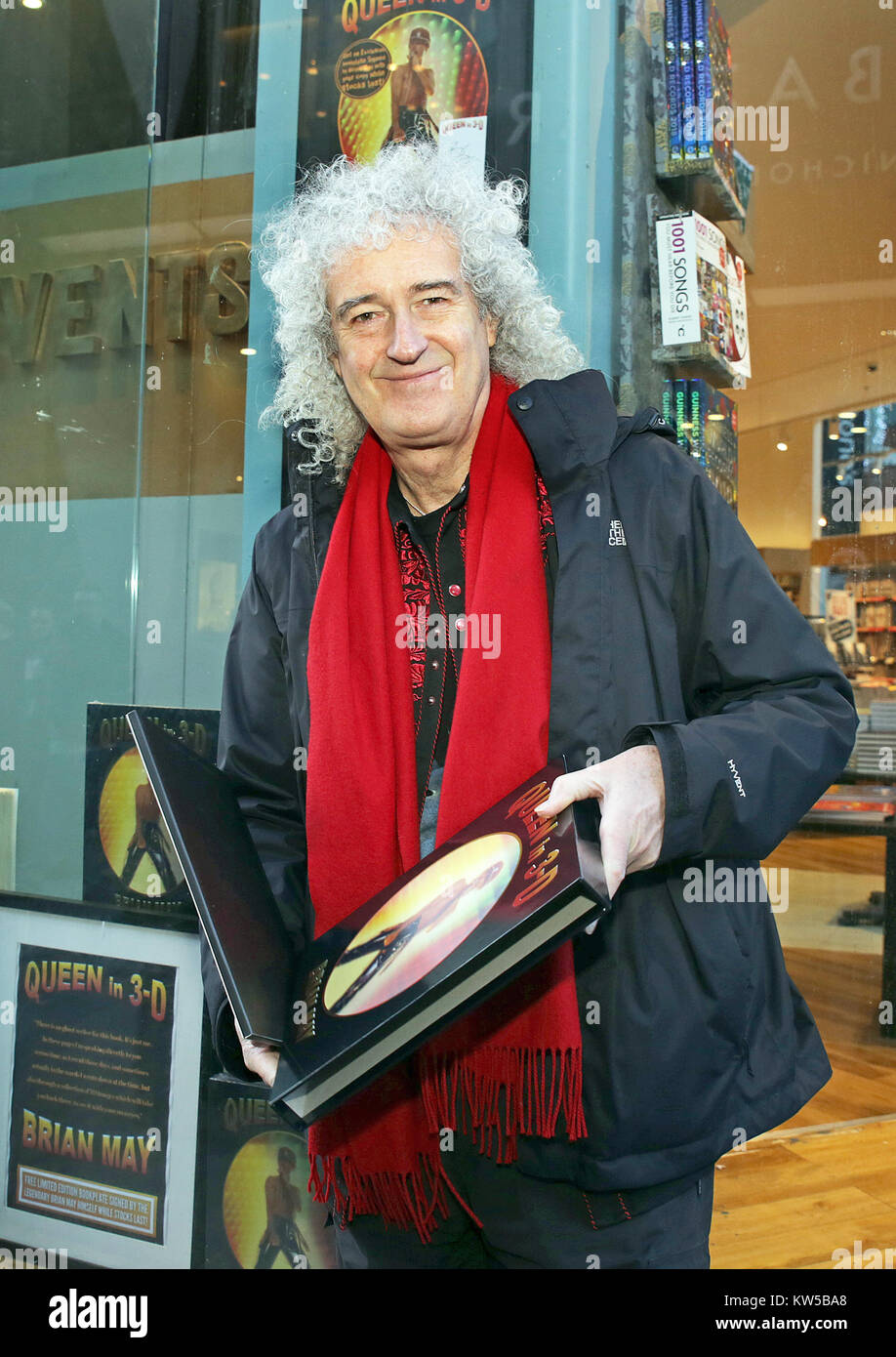 Brian May signs copies of his new book 'Queen in 3D' at Liverpool ...