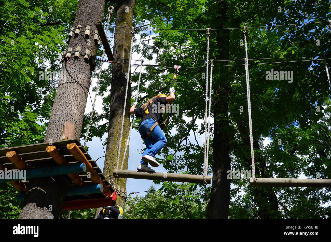 Child on rope hi-res stock photography and images - Alamy
