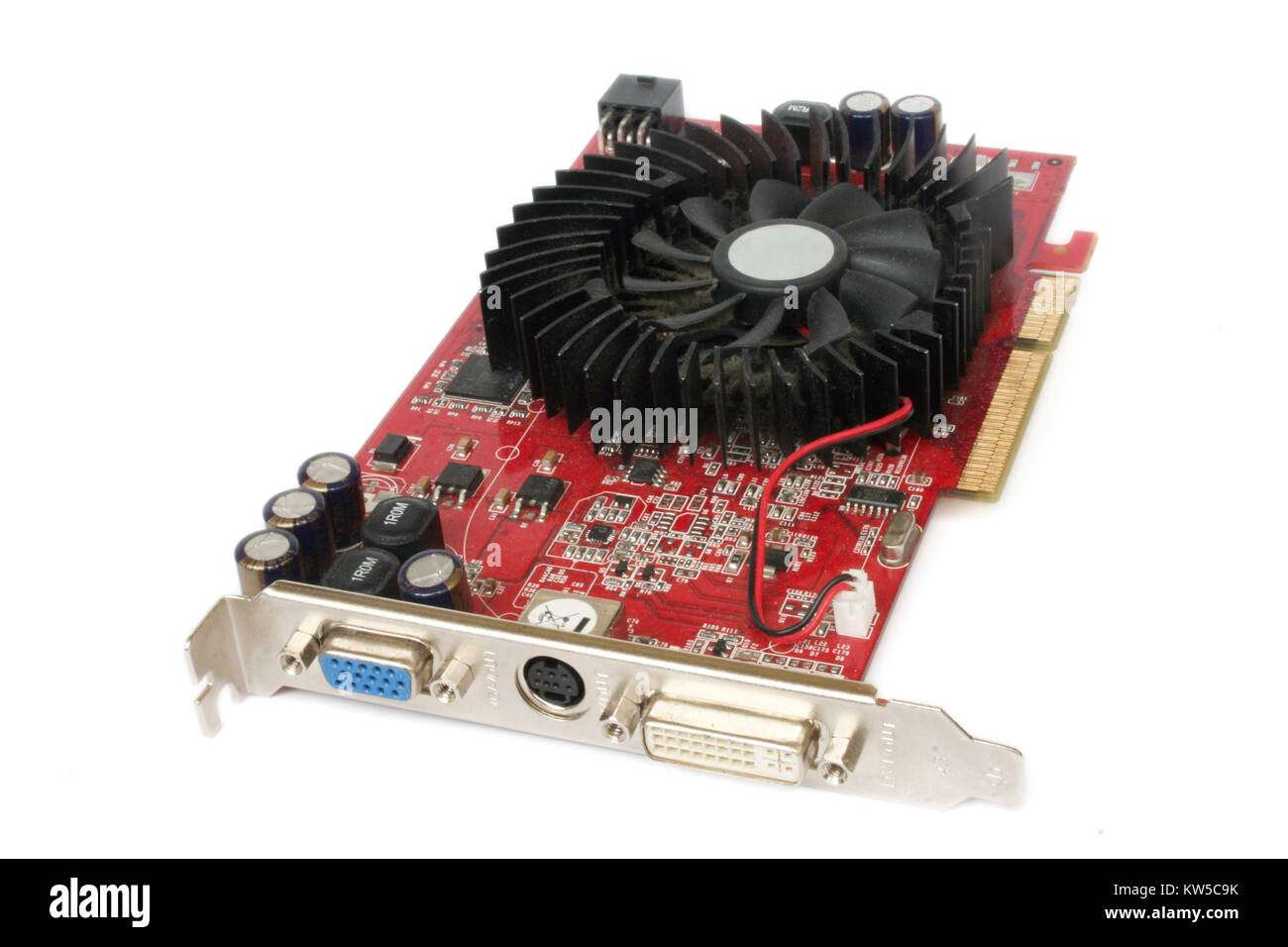 Used computer graphics card at the white background Stock Photo - Alamy