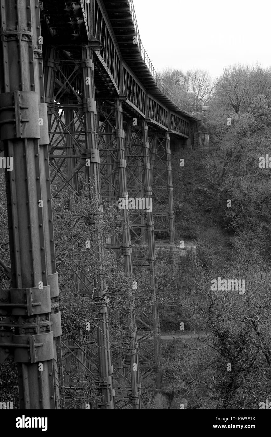 Meldon Viaduct in black and white Stock Photo - Alamy
