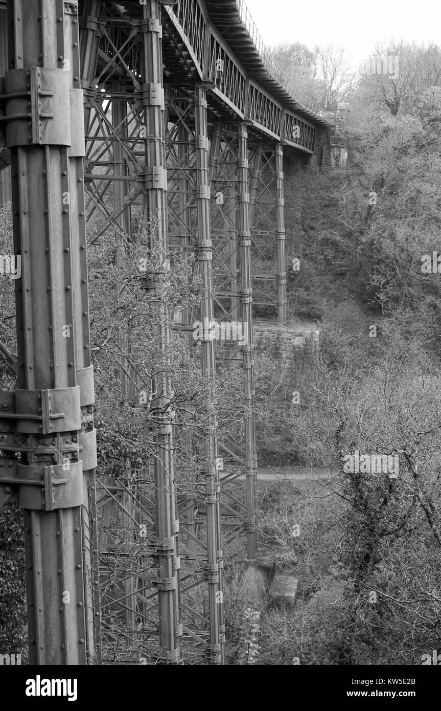 Meldon Viaduct in black and white Stock Photo - Alamy