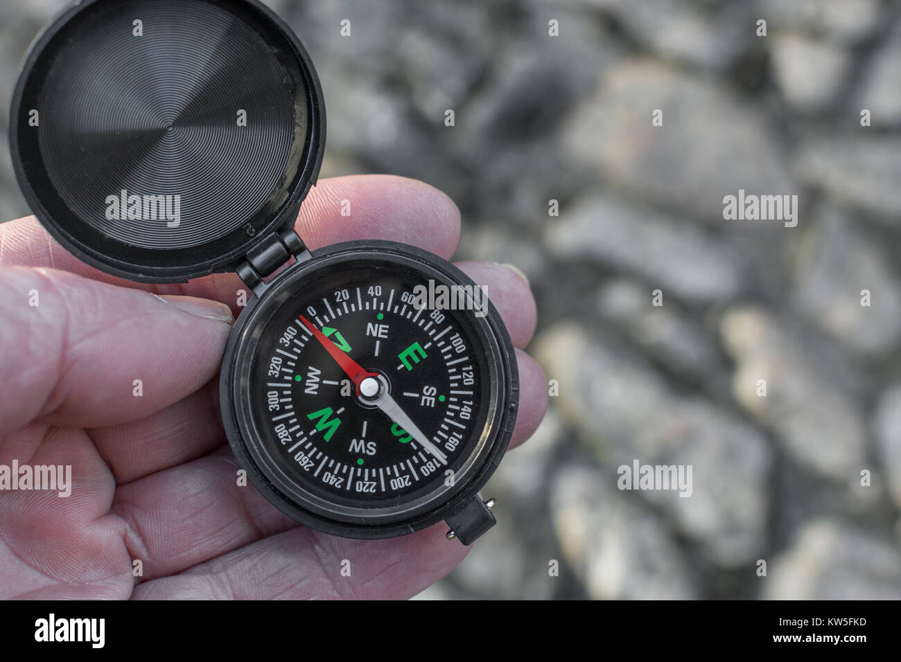 Compass pointing north map hi-res stock photography and images - Alamy
