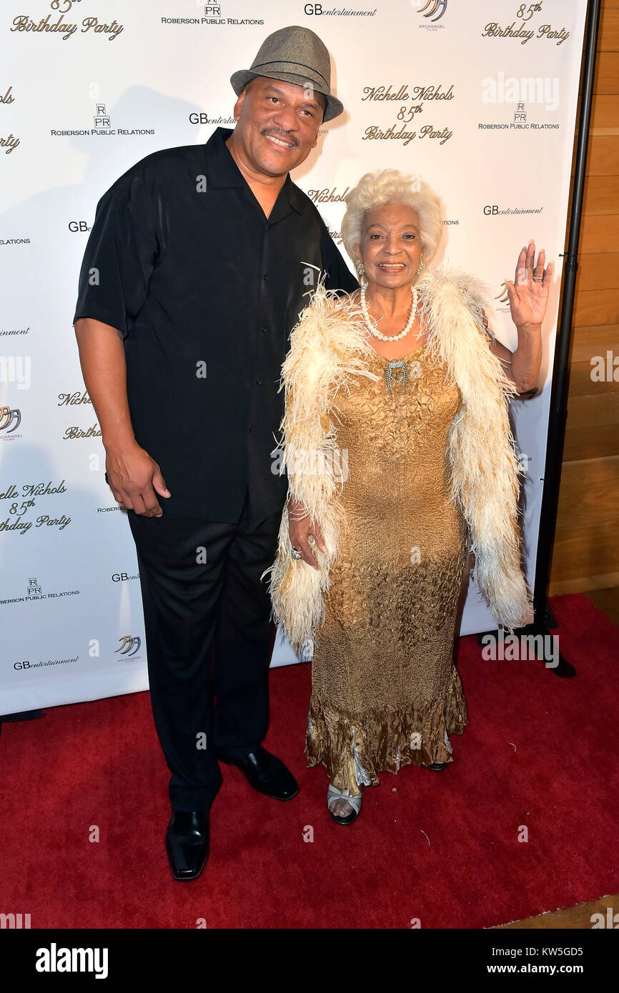 Derek Hatcher and Nichelle Nichols attend the Nichelle Nichols 85th ...