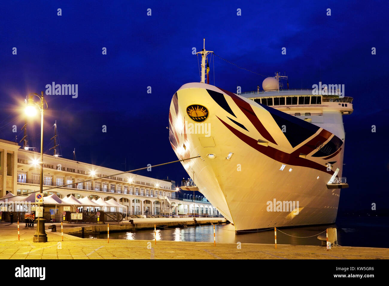 Trieste Italy. Cruise ship moored in Trieste harbour Stock Photo - Alamy