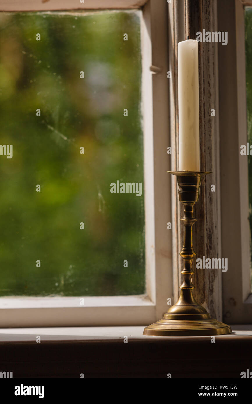 Old vintage objects, wood concept. Old vintage window and vertical ...