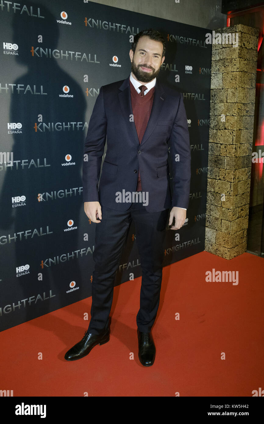 Actor Tom Cullen attends 'Knightfall' Premiere by HBO at the Luchana ...