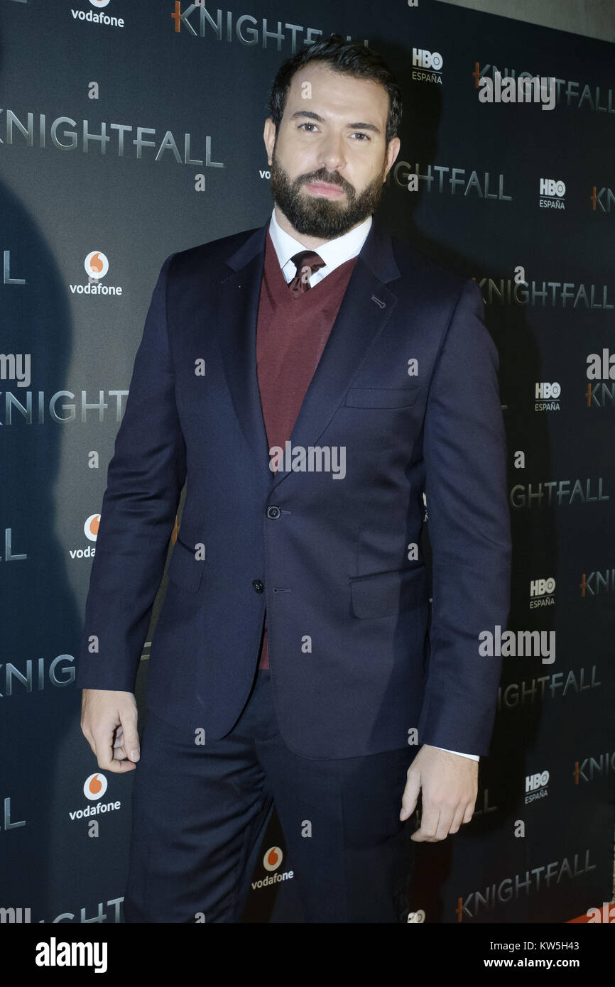 Actor Tom Cullen attends 'Knightfall' Premiere by HBO at the Luchana ...