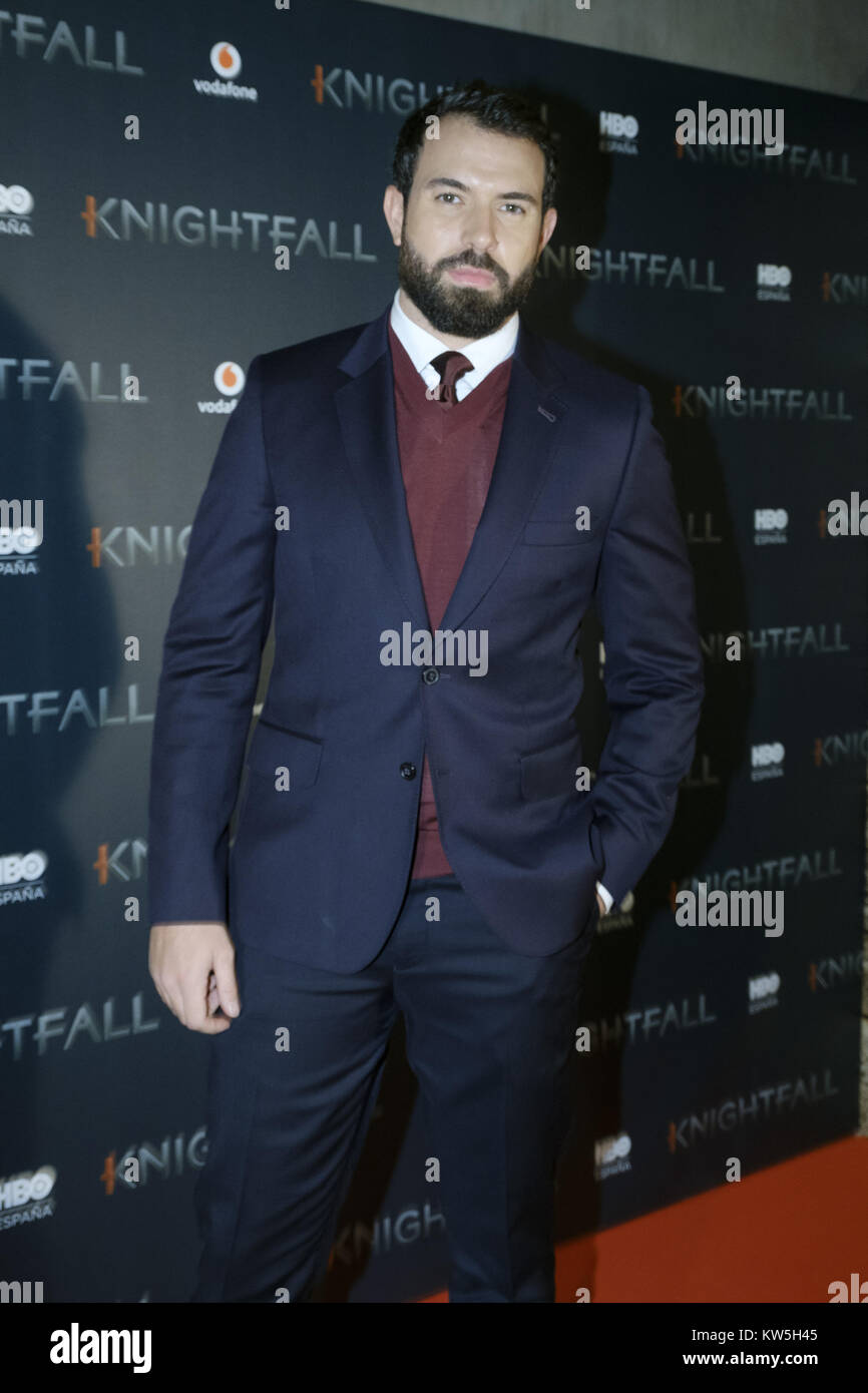Actor Tom Cullen attends 'Knightfall' Premiere by HBO at the Luchana ...