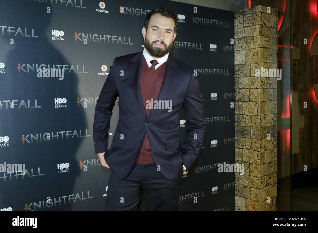 Actor Tom Cullen attends 'Knightfall' Premiere by HBO at the Luchana ...
