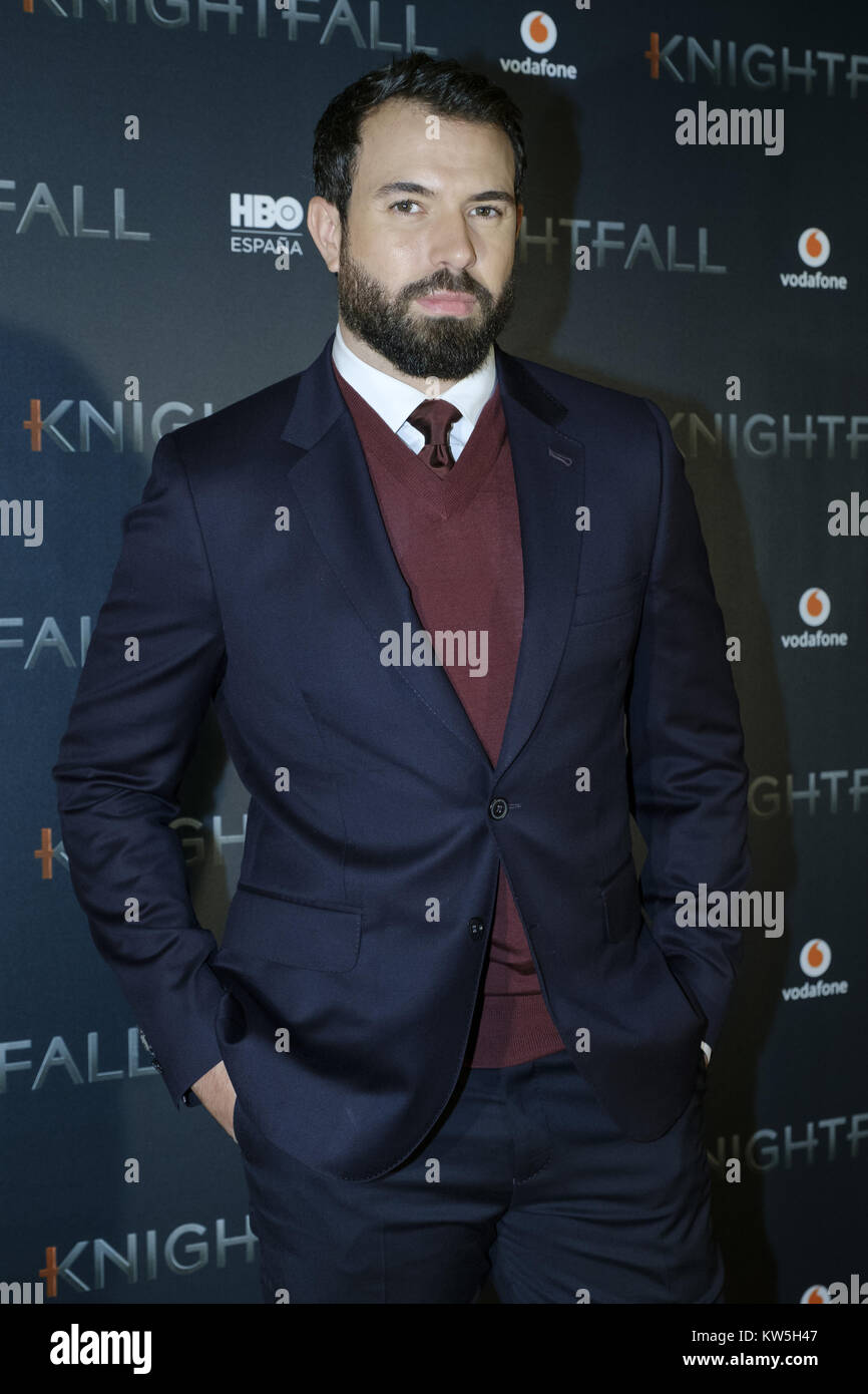 Actor Tom Cullen attends 'Knightfall' Premiere by HBO at the Luchana ...
