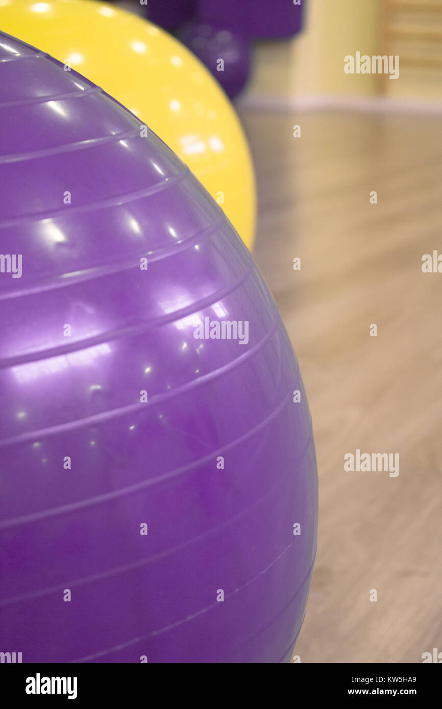 Colored balls for gymnastics and pilates classes Stock Photo - Alamy