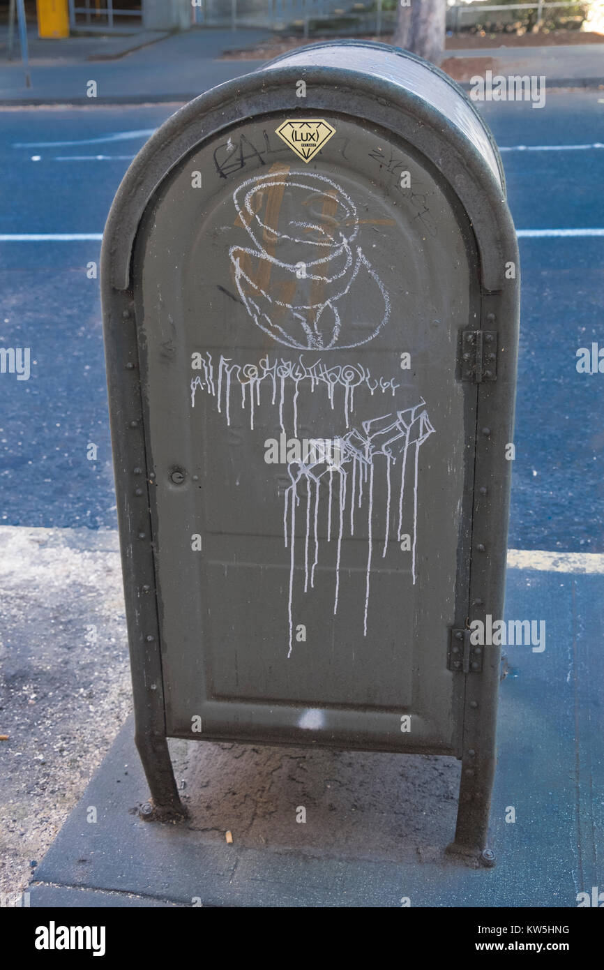 Mail storage lockbox Stock Photo - Alamy