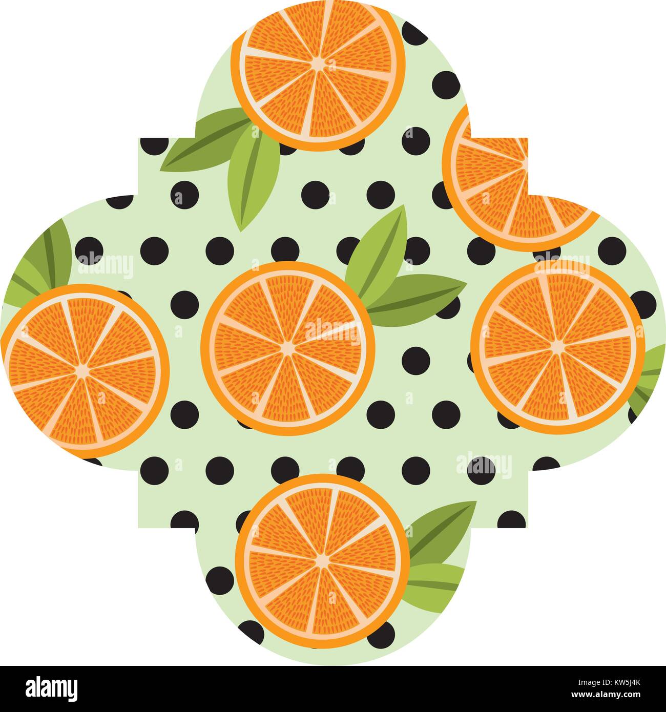 frame with oranges pattern background vector illustration design Stock ...