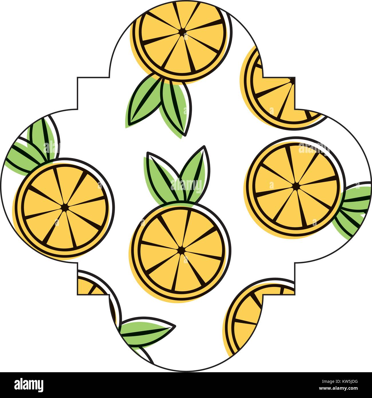 Oranges citrus fruits decorative Stock Vector Images - Alamy