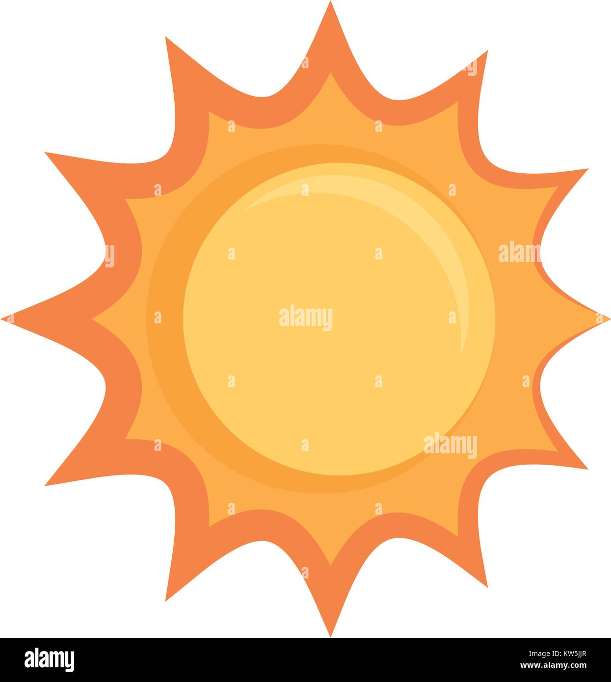 Sun isolated symbol cartoon Stock Vector Image & Art - Alamy