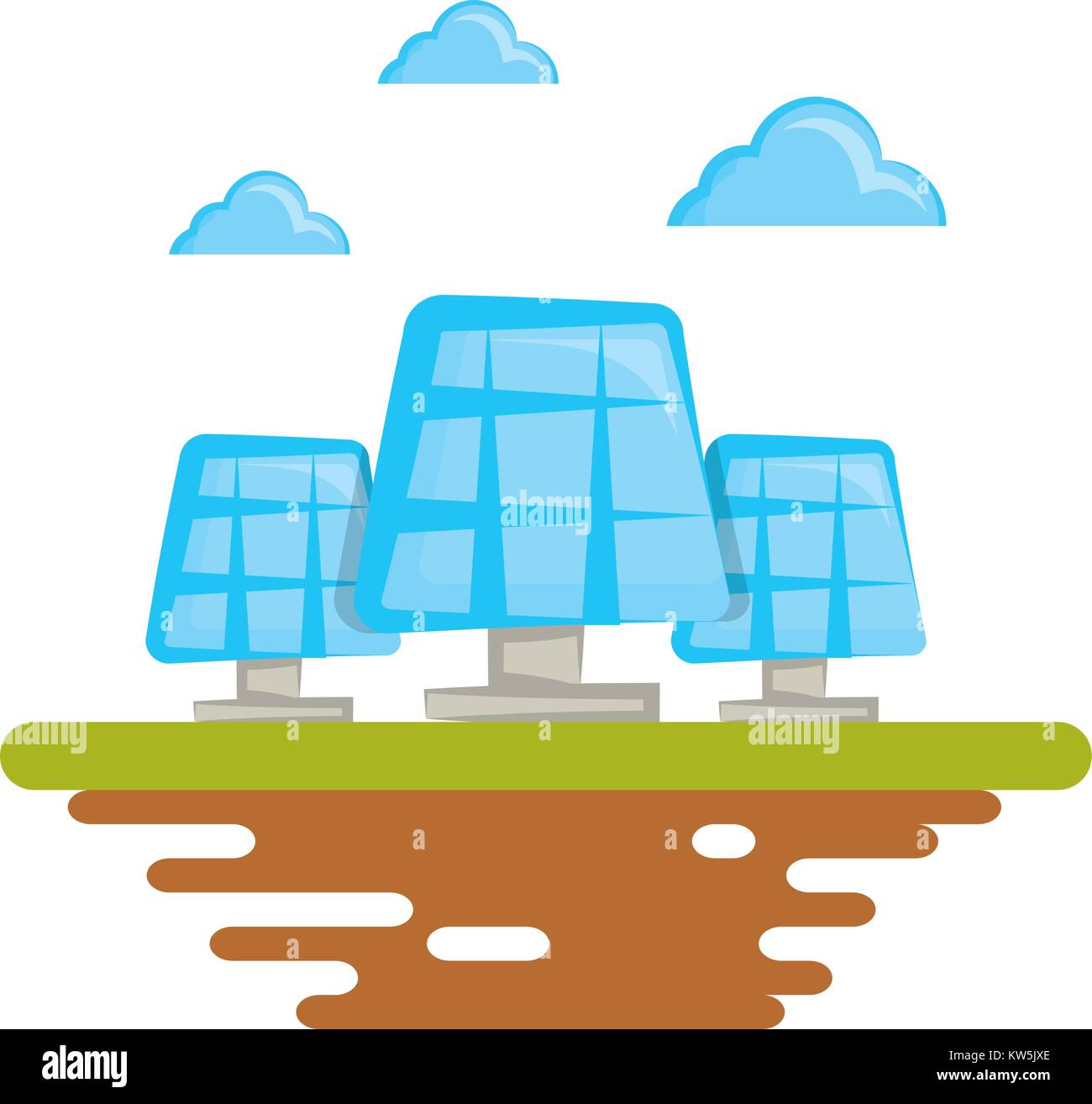 Solar light panels installation Stock Vector Images - Alamy