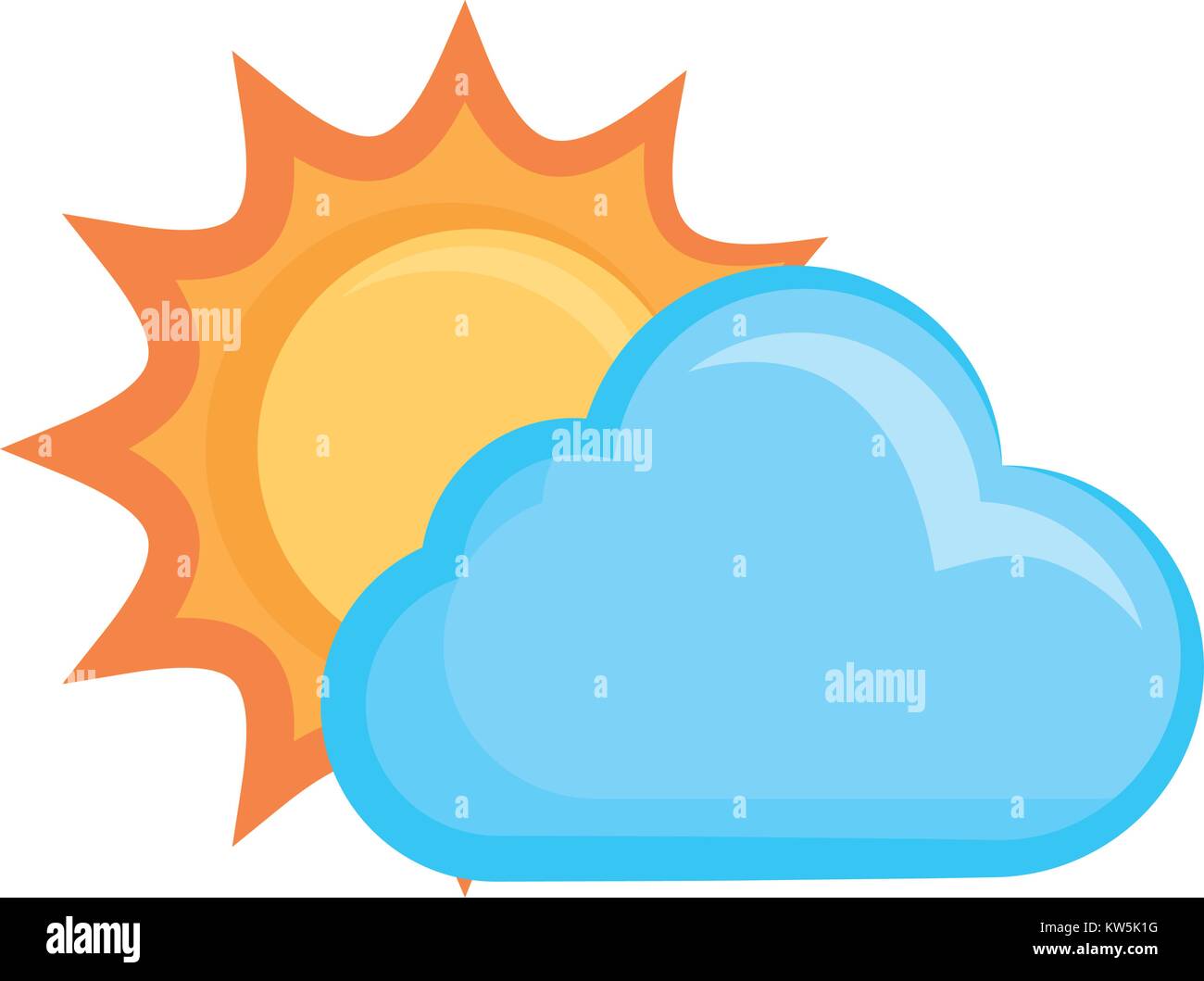 Sun and cloud cartoon Stock Vector Image & Art - Alamy