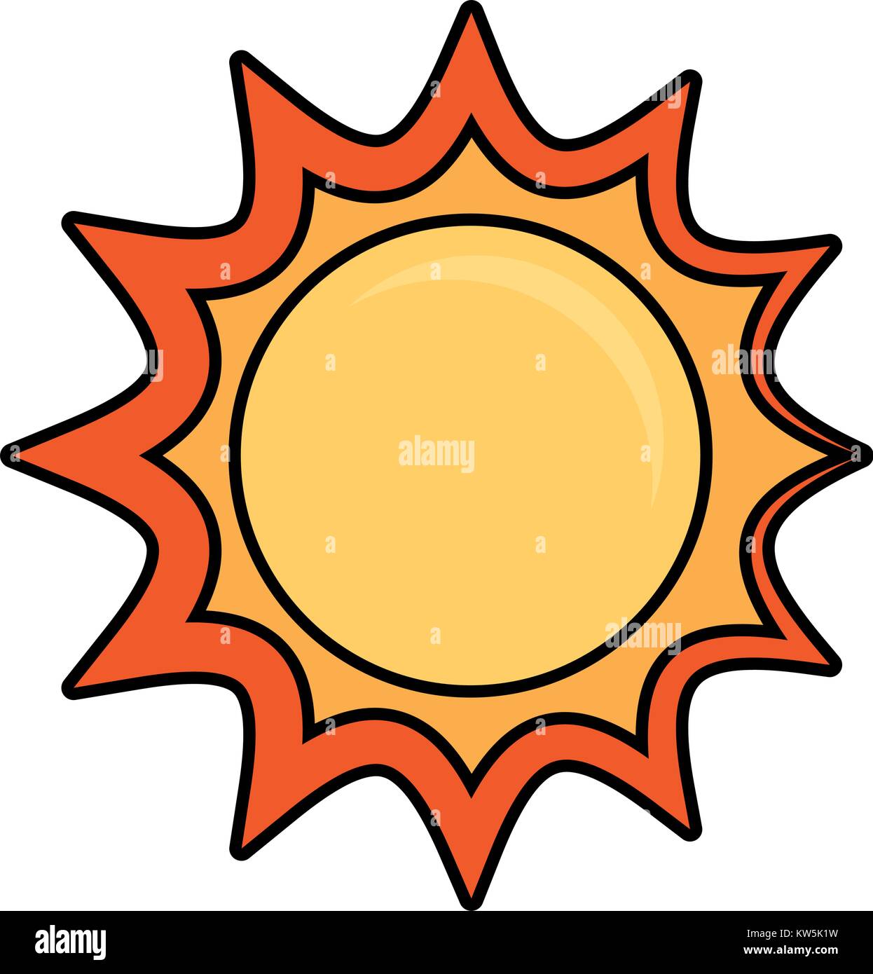 Sun isolated symbol cartoon Stock Vector Image & Art - Alamy
